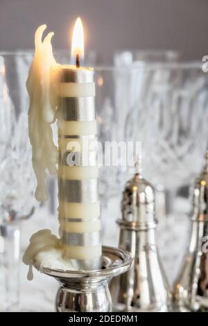 Still life of a formal dinner party aftermath, USA Stock Photo - Alamy