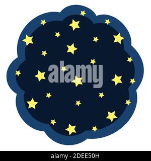 Abstract background. Asterisks. Cartoon flat style. Soft rounded clouds ...