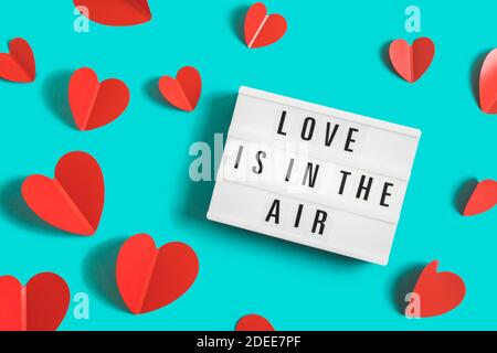 Flatlay letter board with sign love Fall Stock Photo - Alamy