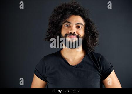 Male model in Arab Qatari dress on isolated background. Portrait of ...