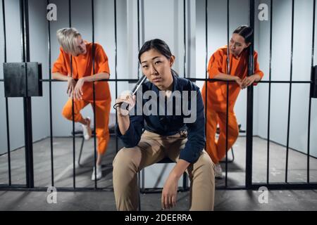 Asian women's prison. In the cell there are two young girls convicted ...