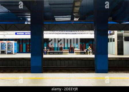 Platforms of Warszawa Centralna, Warsaw Central, is the primary railway ...