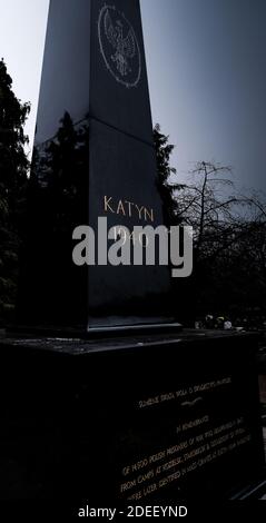 Katyn Memorial, London Stock Photo - Alamy