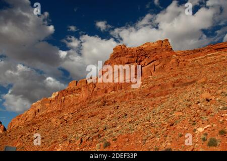 Red rocks under the cloudy sky in the Bryce Canyon National Park, Utah ...