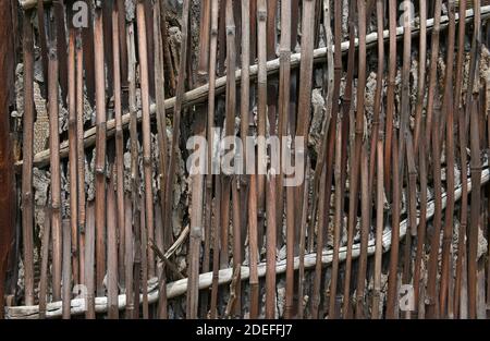 Traditional lath and plaster wall with laths exposed Stock Photo - Alamy