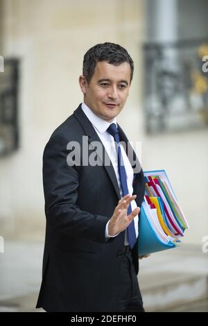 Gerald Darmanin leaves the Elysee presidential palace after the weekly ...