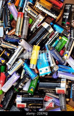Collection of different batteries Stock Photo - Alamy