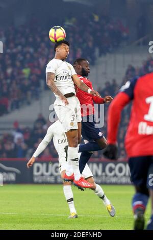 LILLE - Presnel Kimpembe of Paris Saint-Germain during the French Ligue ...