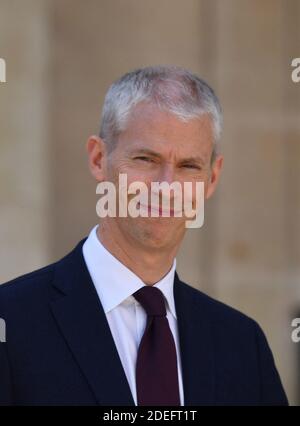 Franck Riester leaves the Elysee presidential palace after the weekly ...