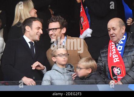 France's President Emmanuel Macron and his brother Laurent Macron and ...