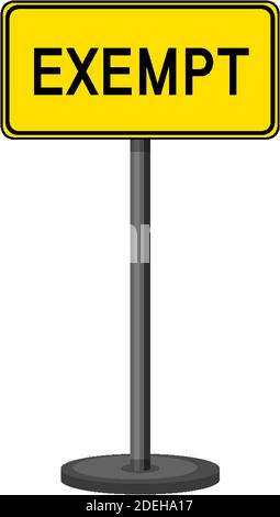 Exempt road sign isolated on transparent background illustration Stock ...