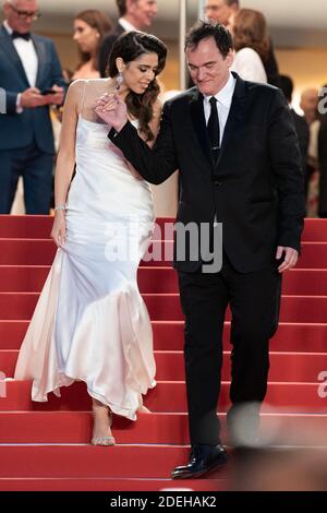 Quentin Tarantino and Daniela Pic leaving the screening of Once Upon a ...