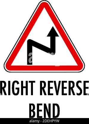 Right reverse bend sign isolated on transparent background illustration ...