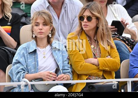 Alice Isaaz and her sister Laura Isaaz attend the 2019 French Tennis ...
