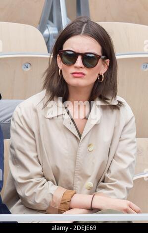Actress Emma Margaret Tachard-Mackey stands during French Tennis Open ...