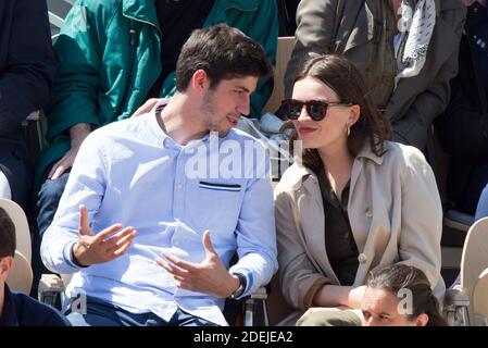 Emma Margaret Tachard-Mackey and boyfriend in stands during French ...