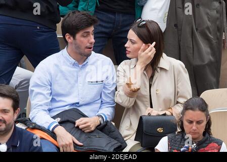 Emma Margaret Tachard-Mackey and boyfriend in stands during French ...