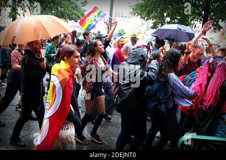 French transgender activists take part in the Gay Pride Parade in Paris ...