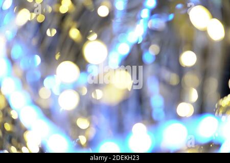 lights garland sideways at night Christmas and New Year Stock Photo - Alamy