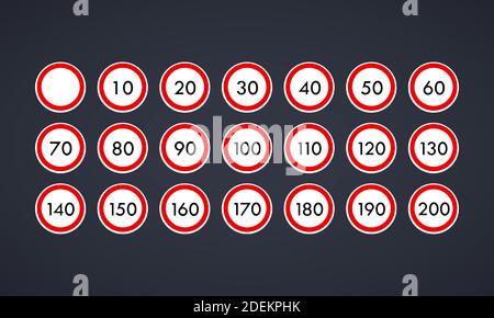 Illustration of 20 kmh speed limit traffic sign Stock Vector Image & Art - Alamy