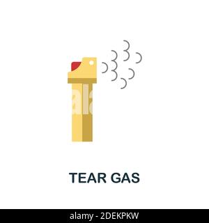 Tear Gas icon. Monochrome simple line Protest icon for templates, web ...