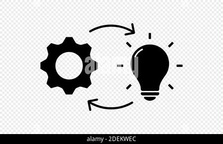 idea execution line icon on white, vector Stock Vector Image & Art - Alamy