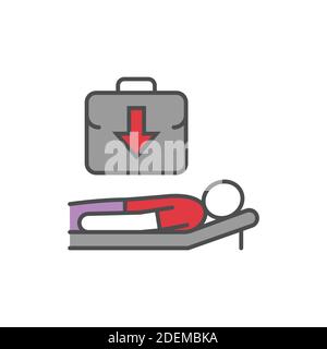 Inoperability line color icon. Sign for web page, mobile app, button ...