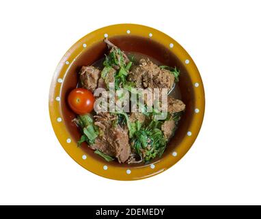 Romazava - national dish of Madagascar, consisting of greens, zebu meat ...