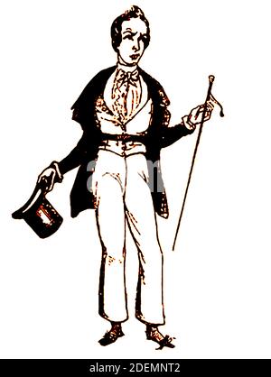 Cartoon of the actor, dramatist and theatre manager Henry Gartside ...