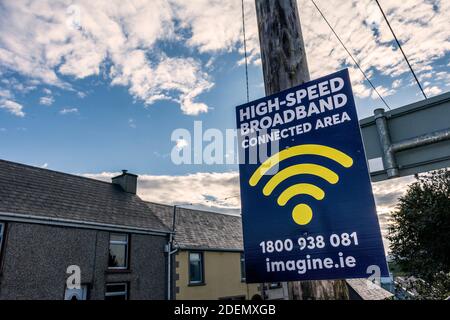 Signage High Speed Broadband connected area in Ardara, County Donegal ...