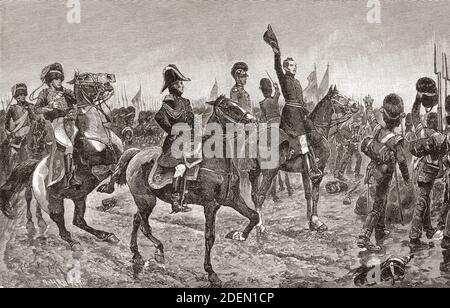 Field Marshal Arthur Wellesley the 1st Duke of Wellington wearing field ...