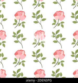 Seamless pattern rose and peony flowers. Confetti, cosmetics, wedding ...