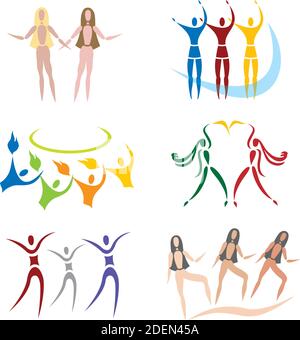 Community Health icon set. Four elements in diferent styles from icons ...