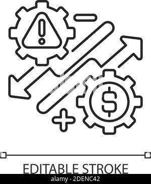 Business Risks icon. Simple line element stock market symbol for ...