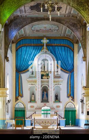 Interior of the heritage church of Lila in Bohol, Philippines Stock ...