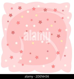 Abstract background. Asterisks. Cartoon flat style. Soft rounded clouds ...