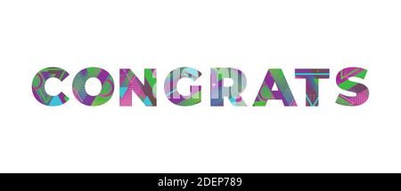 The word PRAISE concept written in colorful retro shapes and colors ...