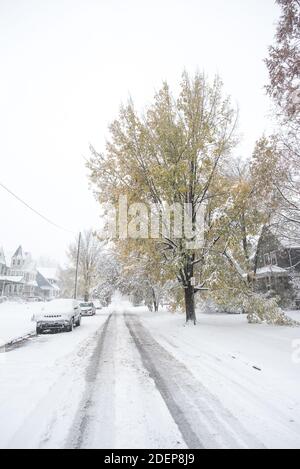 Street art after heavy fall of snow in winter in Paris 2026 - France ...