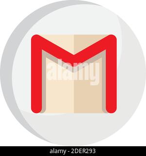 gmail flat style icon design, Social media multimedia communication and ...