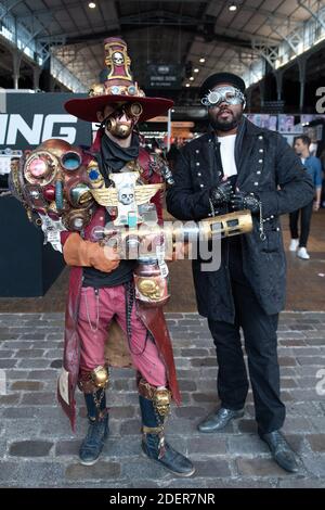 Cosplayers attending the Comic Con Paris 2019 at the Grande Halle de la ...