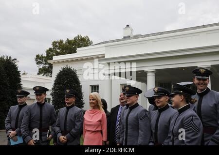 Counselor to the President Kellyanne Conway poses for a group photo ...