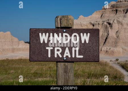 The formations at the end of the Window Trail in Badlands National Park ...