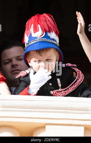 Crown Prince Jacques of Monaco posing on the Palace's balcony during ...