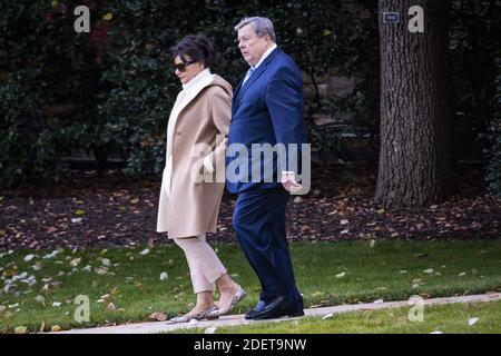 First Lady Melania Trump's parents, Viktor and Amalija Knav, walk ...