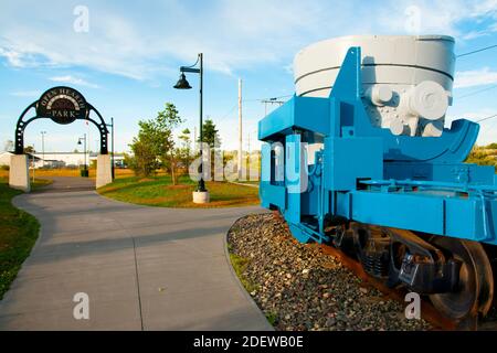 Industrial Foundry Bucket on Display Stock Photo - Alamy