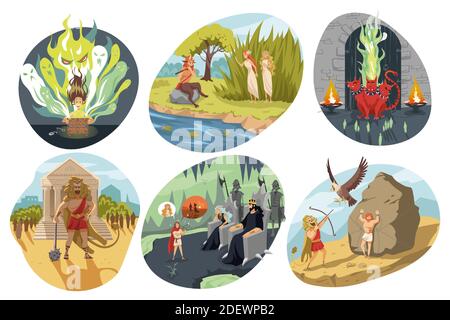 Mythology, Greece, religion concept. Mythological religious series of ...
