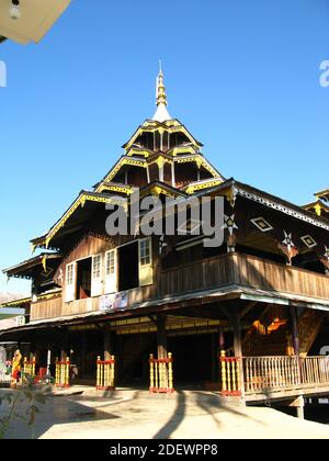 The temple on the coast of Inle lake, Myanmar Stock Photo - Alamy