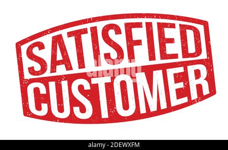 Satisfied customer grunge rubber stamp on white background, vector ...