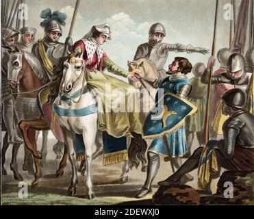 Portrait of Joan I of Navarre (1273-1305) Queen of Navarre, Countess of ...