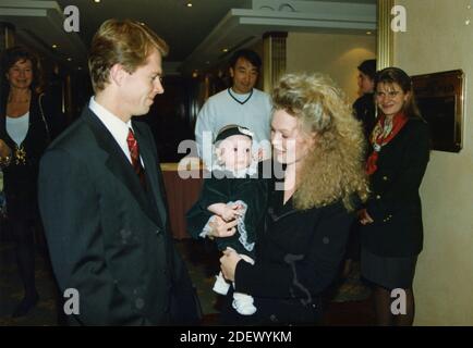 Swedish tennis player Stefan Edberg and wife Annette at their marriage ...